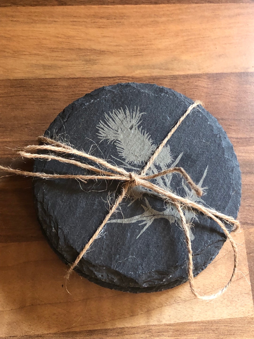 Scottish Thistle 4 Slate Coasters - Etsy UK