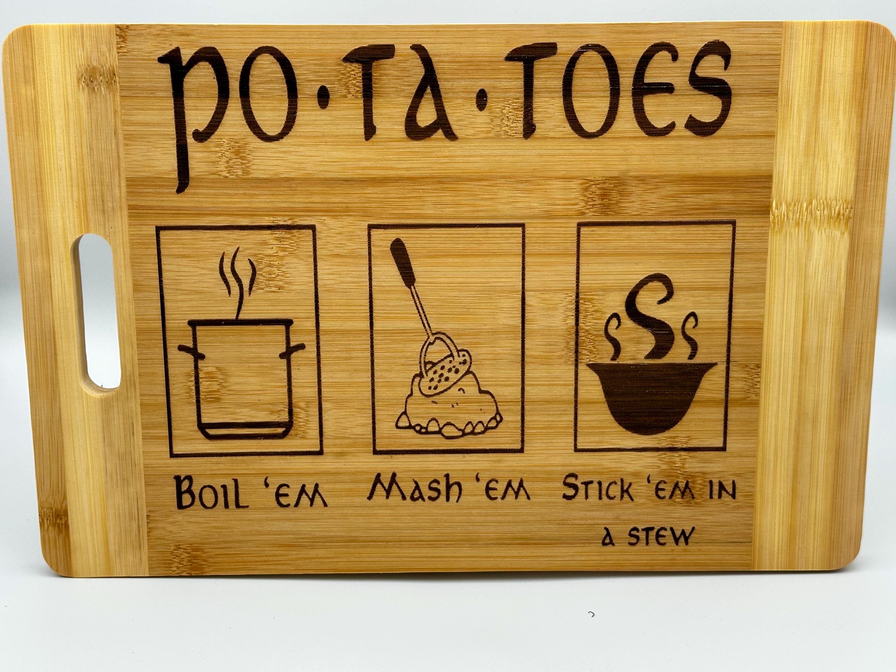Lotr PO-TA-TOES Bamboo Chopping Board - Etsy