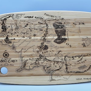 Middle Earth Inspired Map Chopping Board - Etsy UK