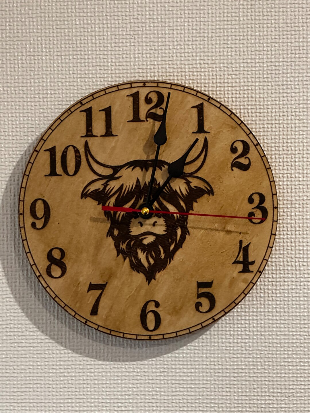 Highland Cow Engraved Clock - Etsy