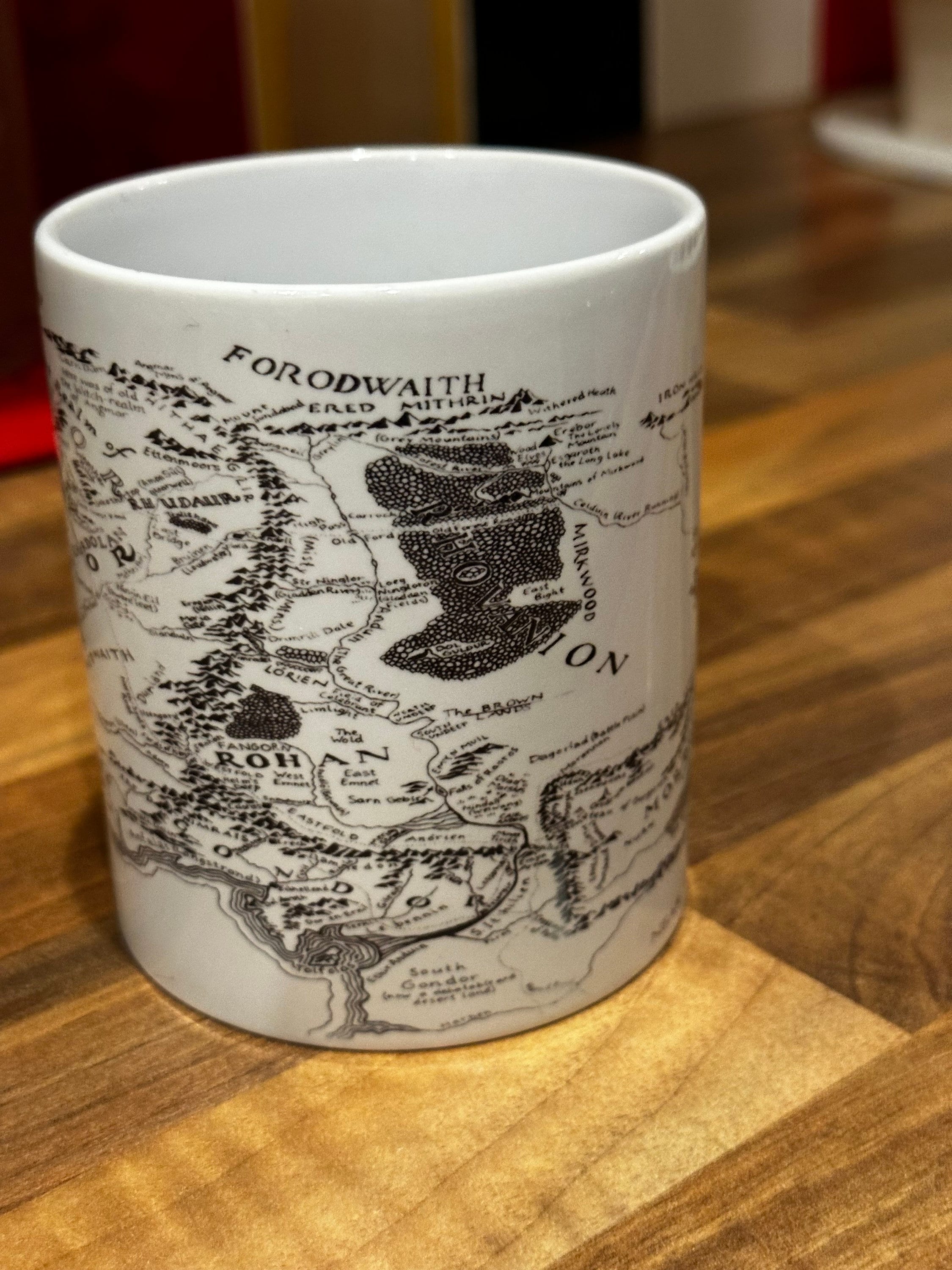 LOTR Middle Earth Map, 11oz Mug - Etsy