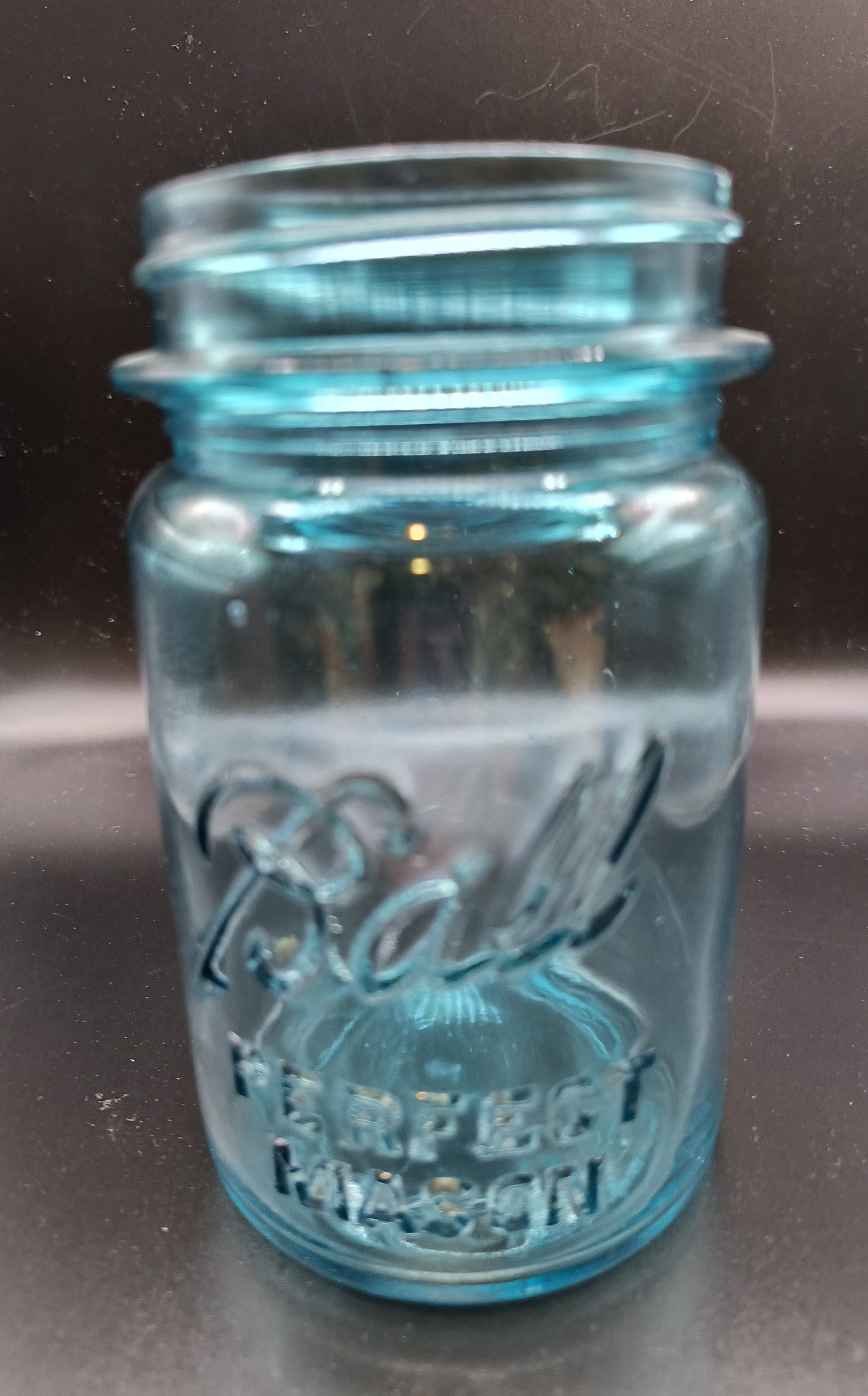Ball Perfect Mason Jar, Has A 1 on Bottom, Aqua Glass, Pint, Standard ...