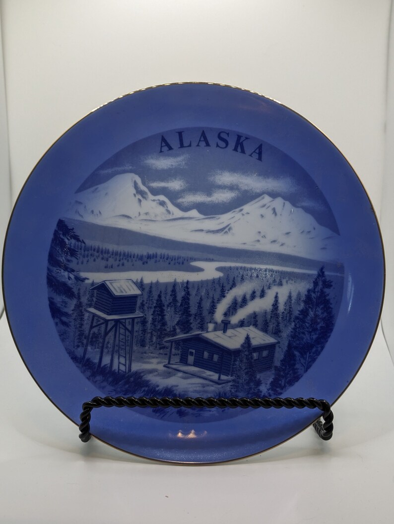 Vintage Alaska Souvenir Plate - Etsy
