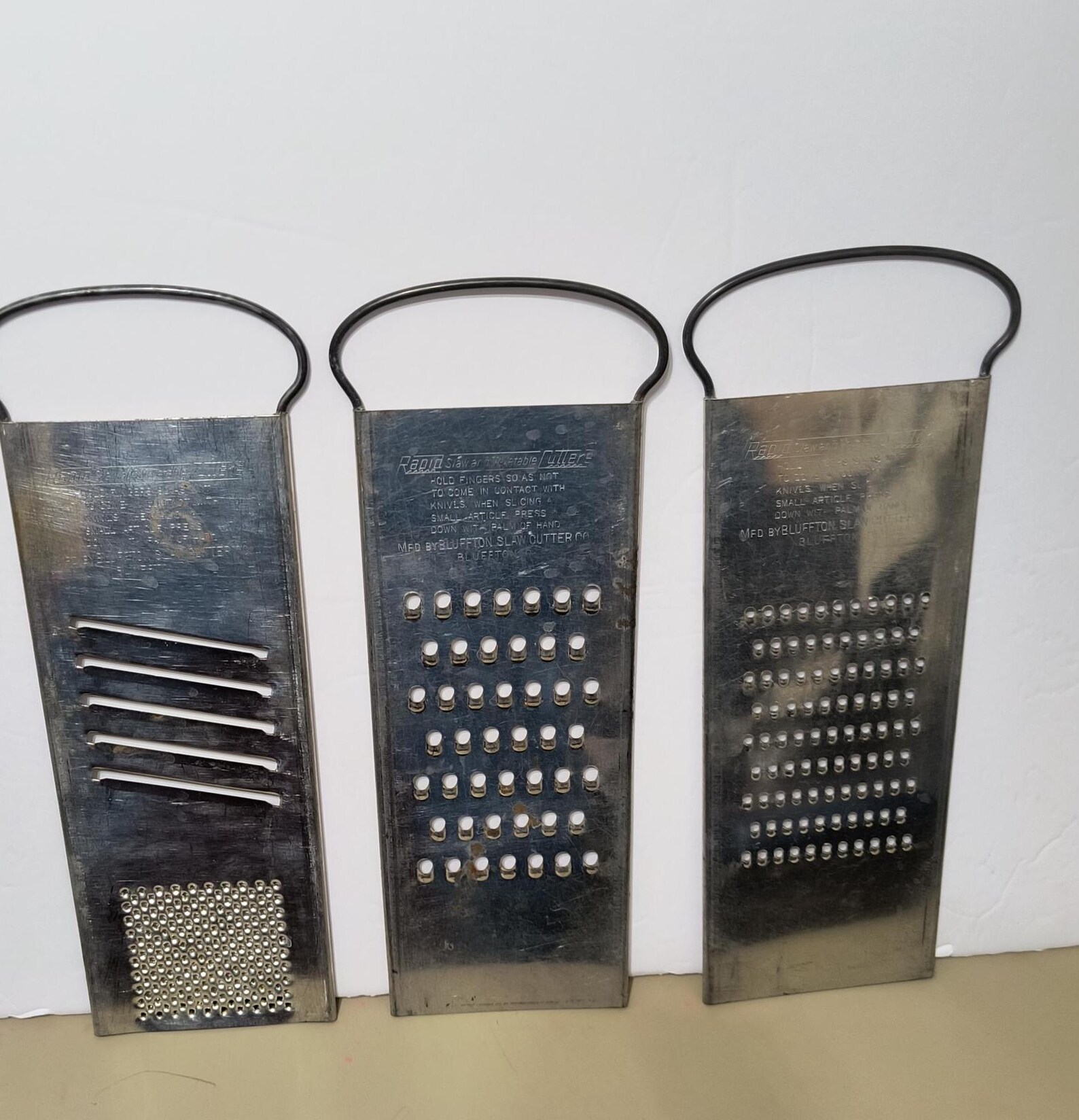 Vintage Slaw Cuter and Shredders, Set of Three, 13 in Long, Rapid Slaw ...