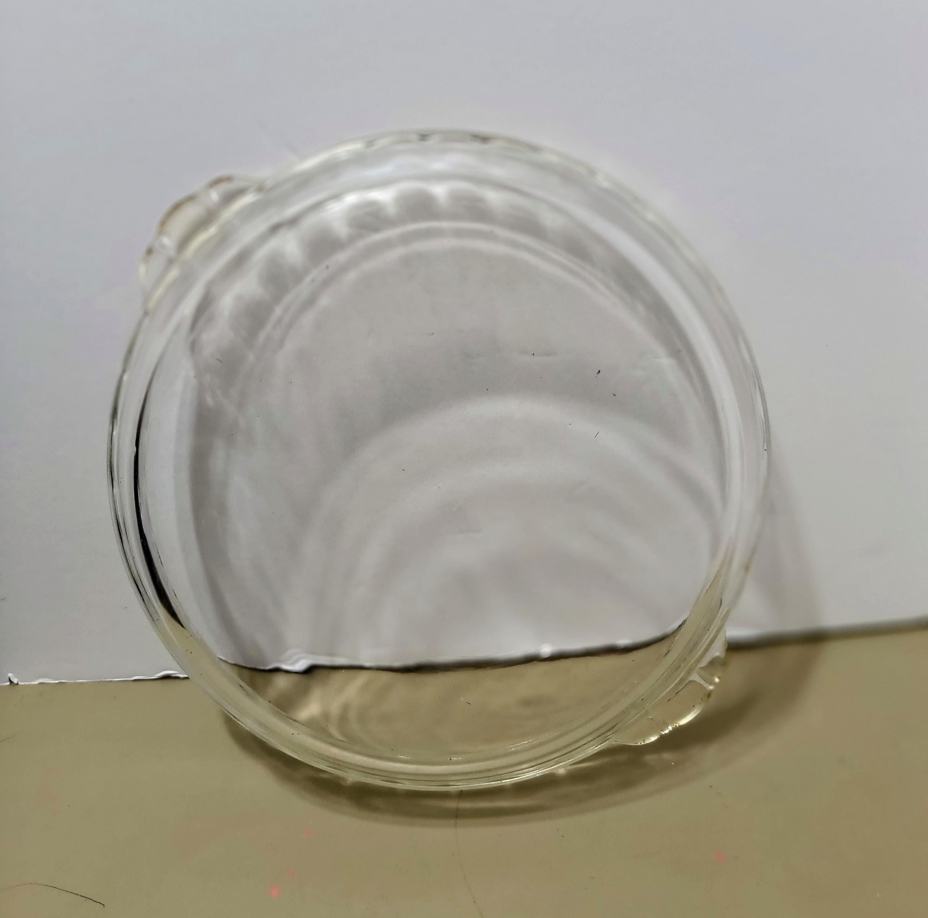 Vintage Pyrex Clear Glass Pie Plate, Scalloped Edge and Handles, 10 In ...