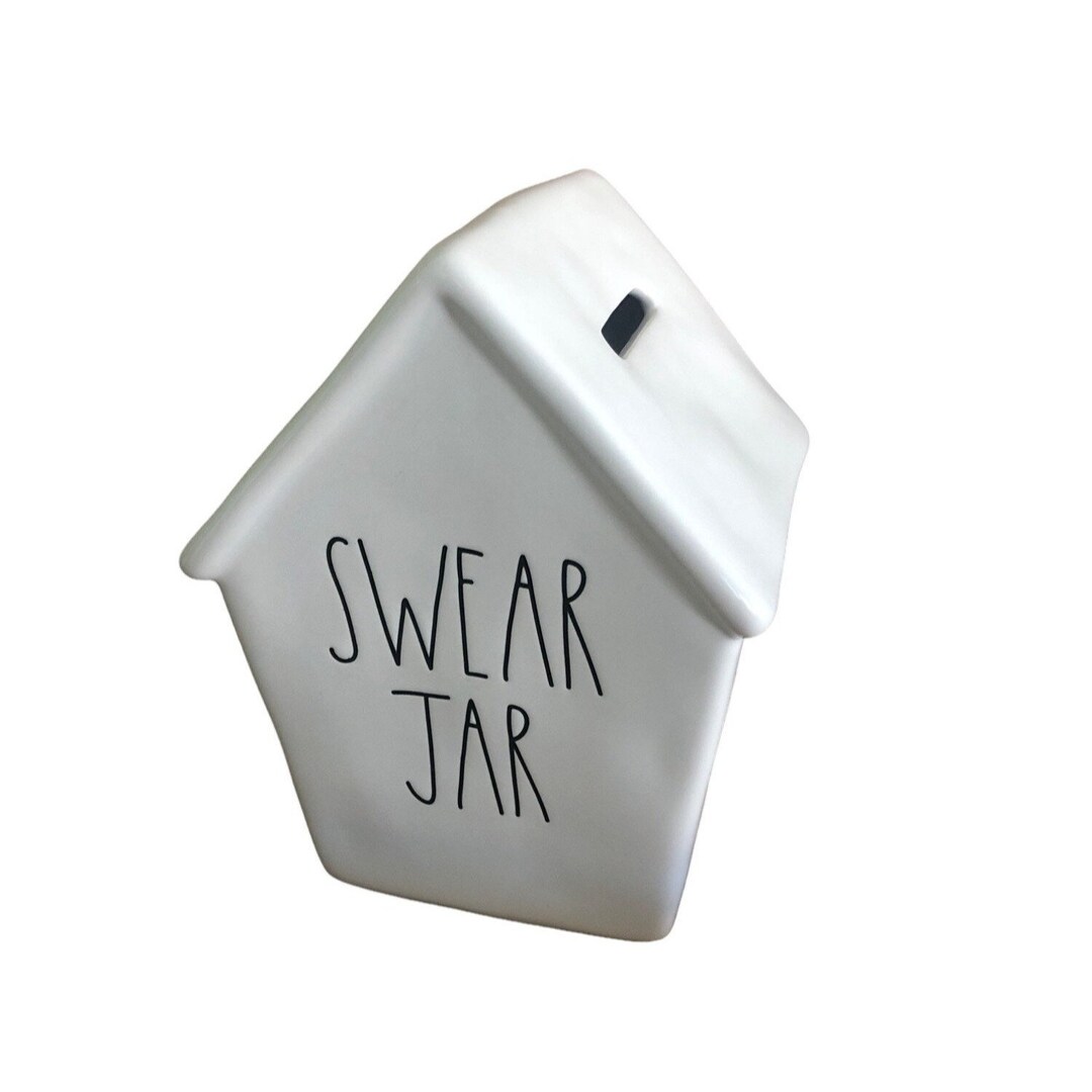 Rae Dunn Swear Jar White Ceramic Bank VHTF Farmhouse Style - Etsy