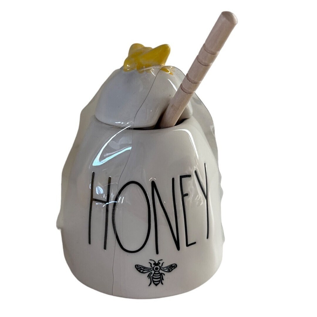 Rae Dunn Honey Bee Container Farmhouse Home Decor Minimalist Design New ...
