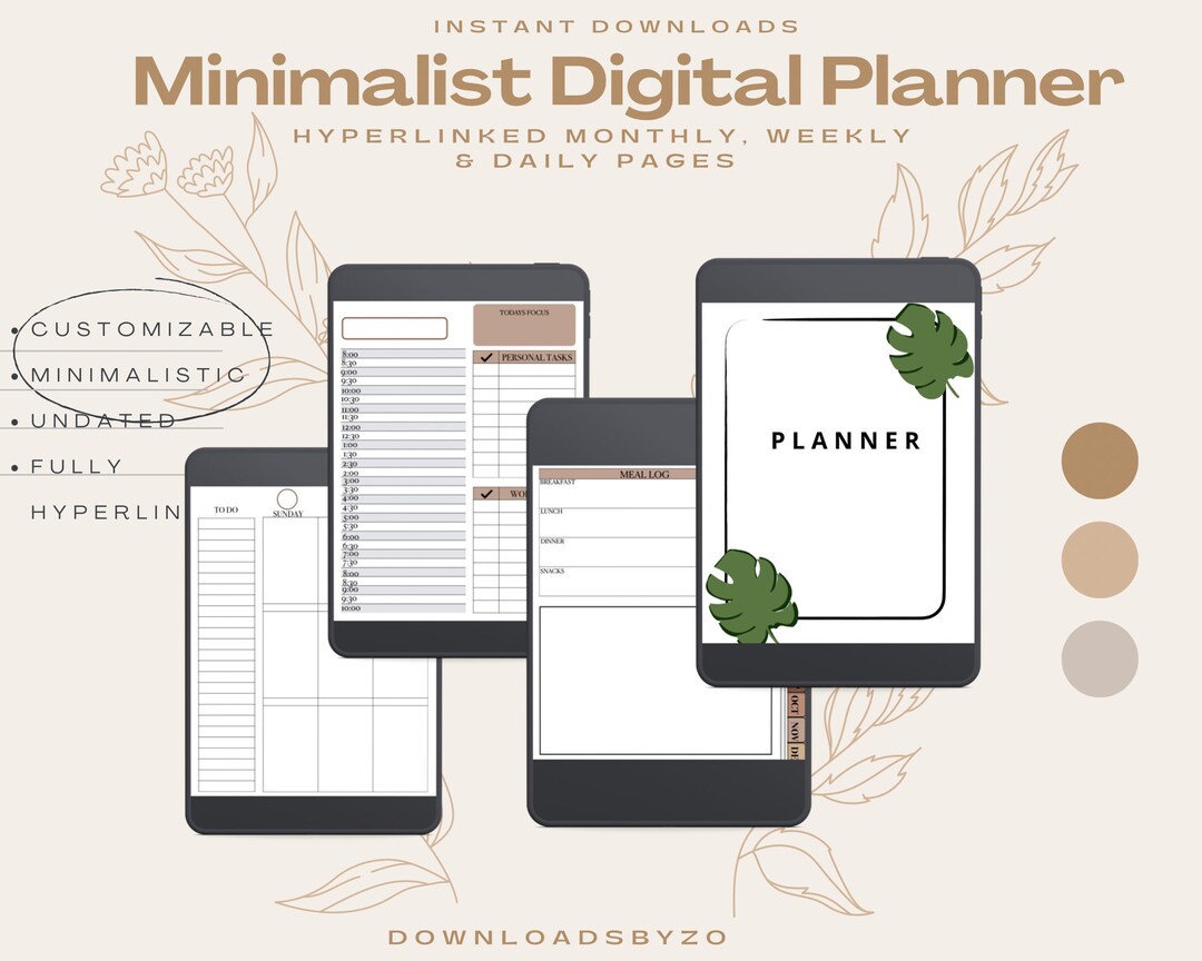Minimalist Digital Planner - Etsy