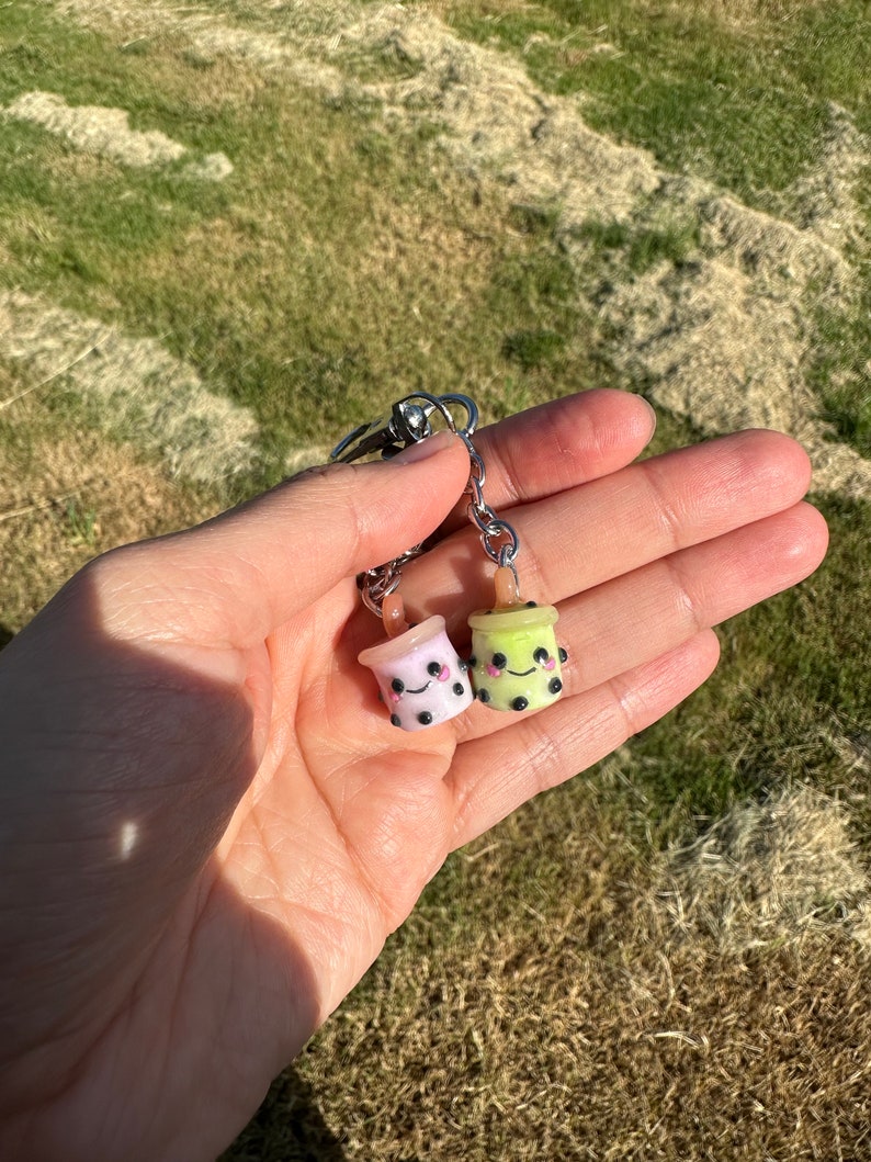 Cute Boba Keychains - Etsy