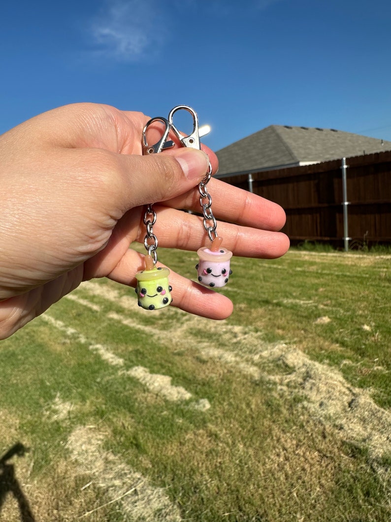 Cute Boba Keychains - Etsy