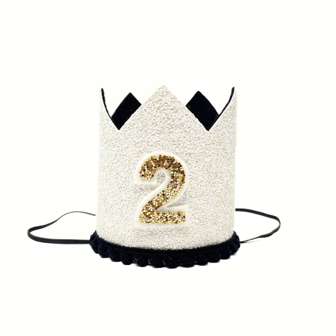 2nd Birthday Boy Crown Black Birthday Crown Second - Etsy
