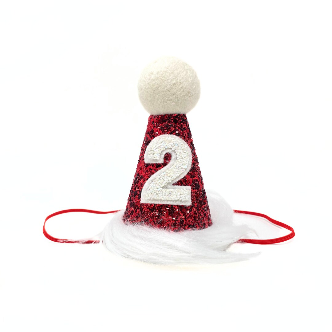 Santa Party Hat 2nd Christmas Birthday Party Hat Santa Birthday Hat ...
