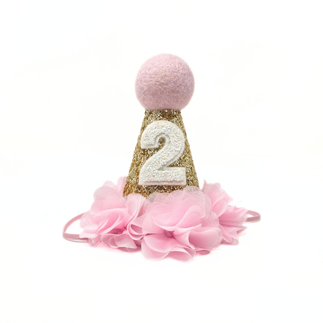 Princess Birthday Party Hat Flower Party Hat Baby Pink - Etsy
