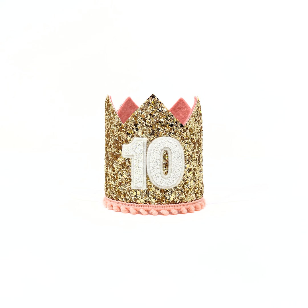 10th Birthday Girl Party Crown Peaches Birthday Crown Tenth Birthday ...