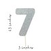 Silver 7 Cake Topper 7th Birthday Cake Topper Silver Glitter 7 Cake ...