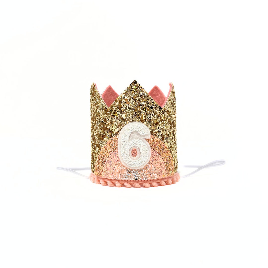 Rainbow Birthday Girl Party Crown Boho Birthday Crown 6th Birthday ...