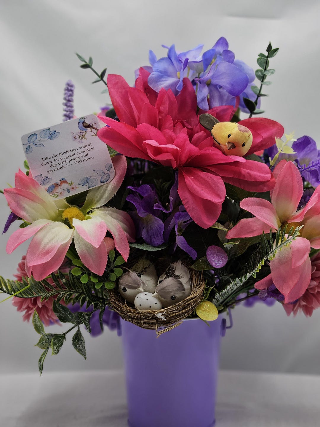 Flower Arrangement With Message to Greet Each New Day With Praise and ...