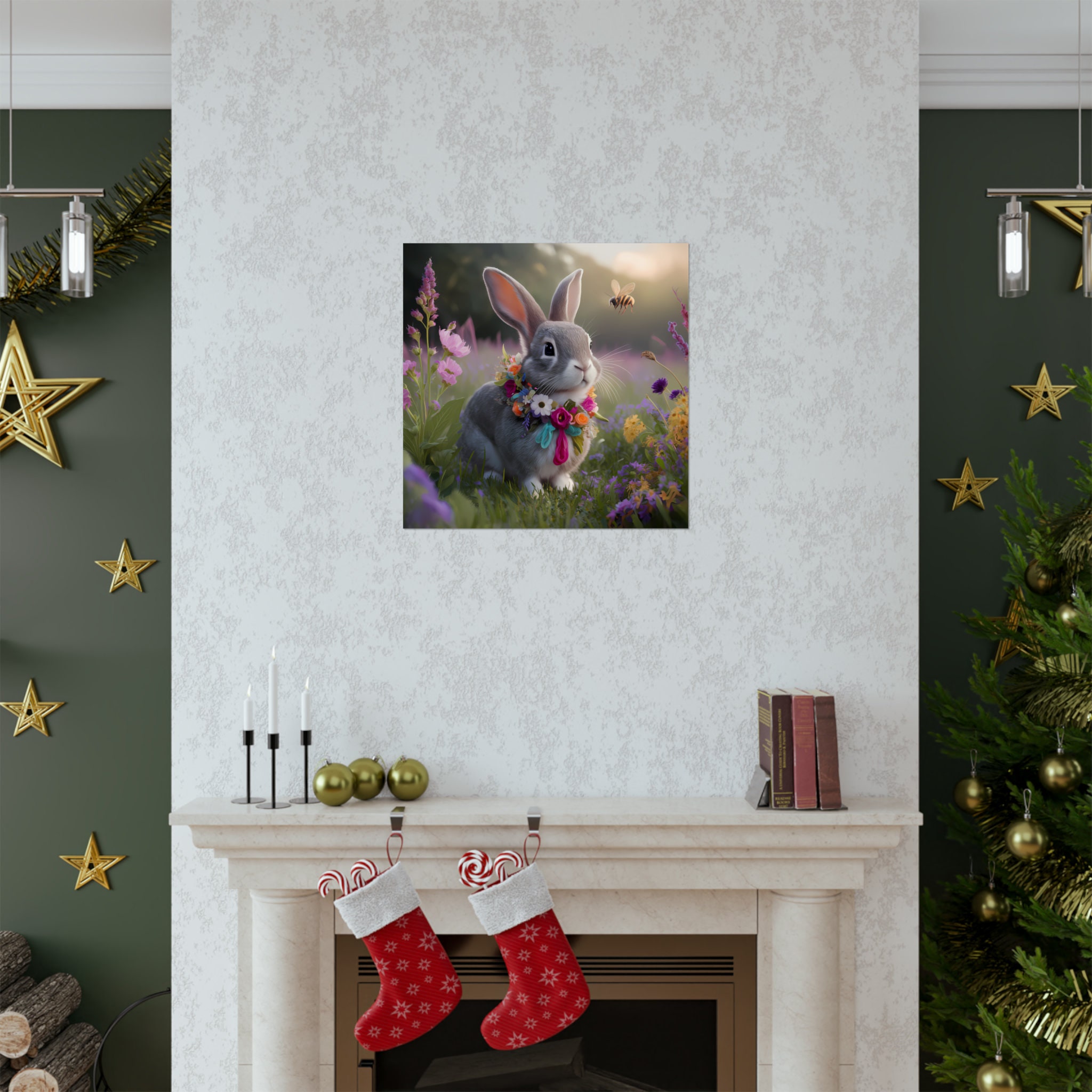 Spring Bunny Matte Vertical Poster - Etsy
