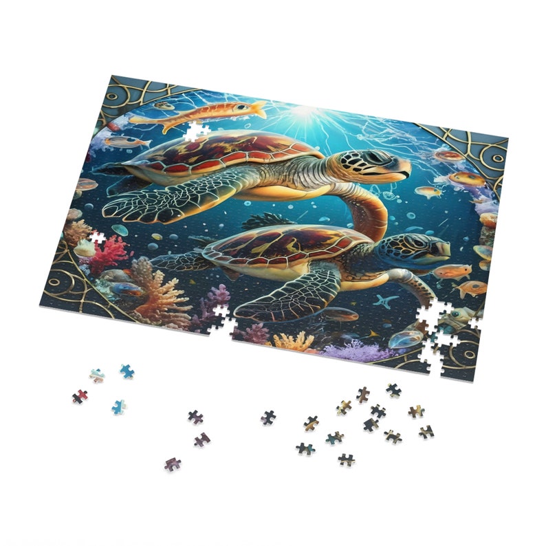 Sea Turtles Jigsaw Puzzle (30, 110, 252, 500,1000-piece)/ocean Life ...