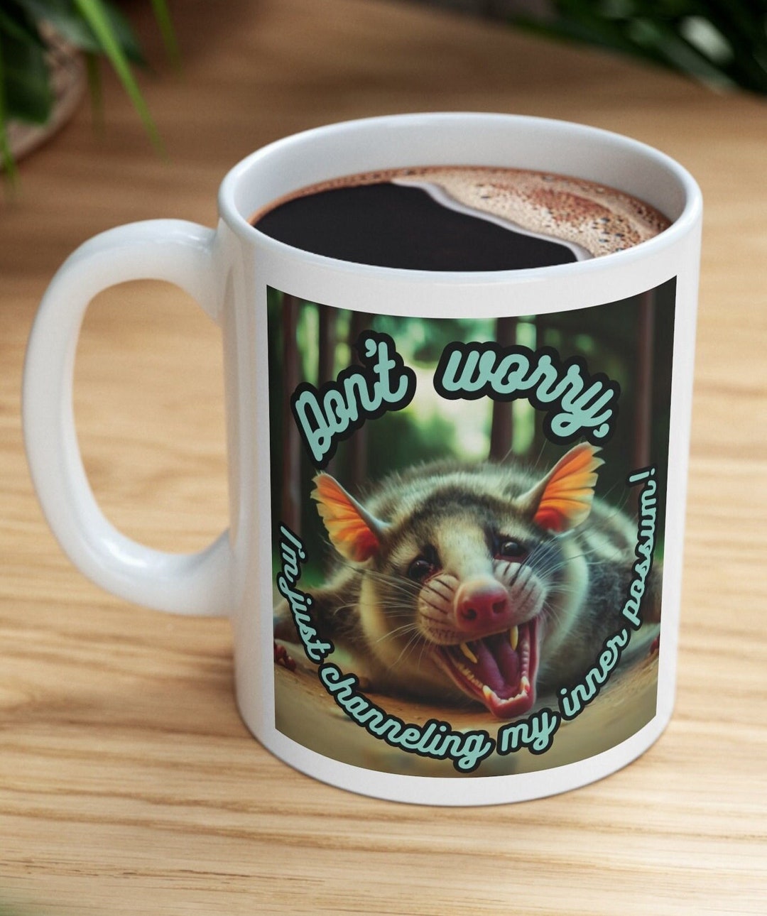 Opossum Ceramic Mug/opossum Lover Cup/cute Mug/funny Ceramic Mug 11oz ...