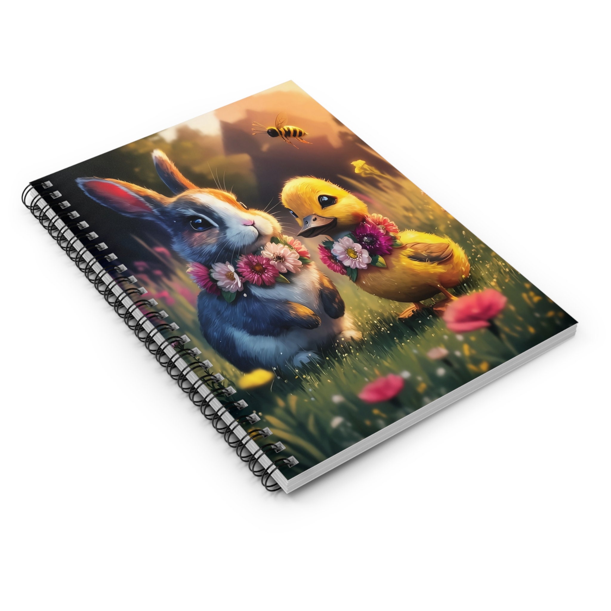 Bunny & Ducky 2 Spiral Notebook/ruled Lines - Etsy
