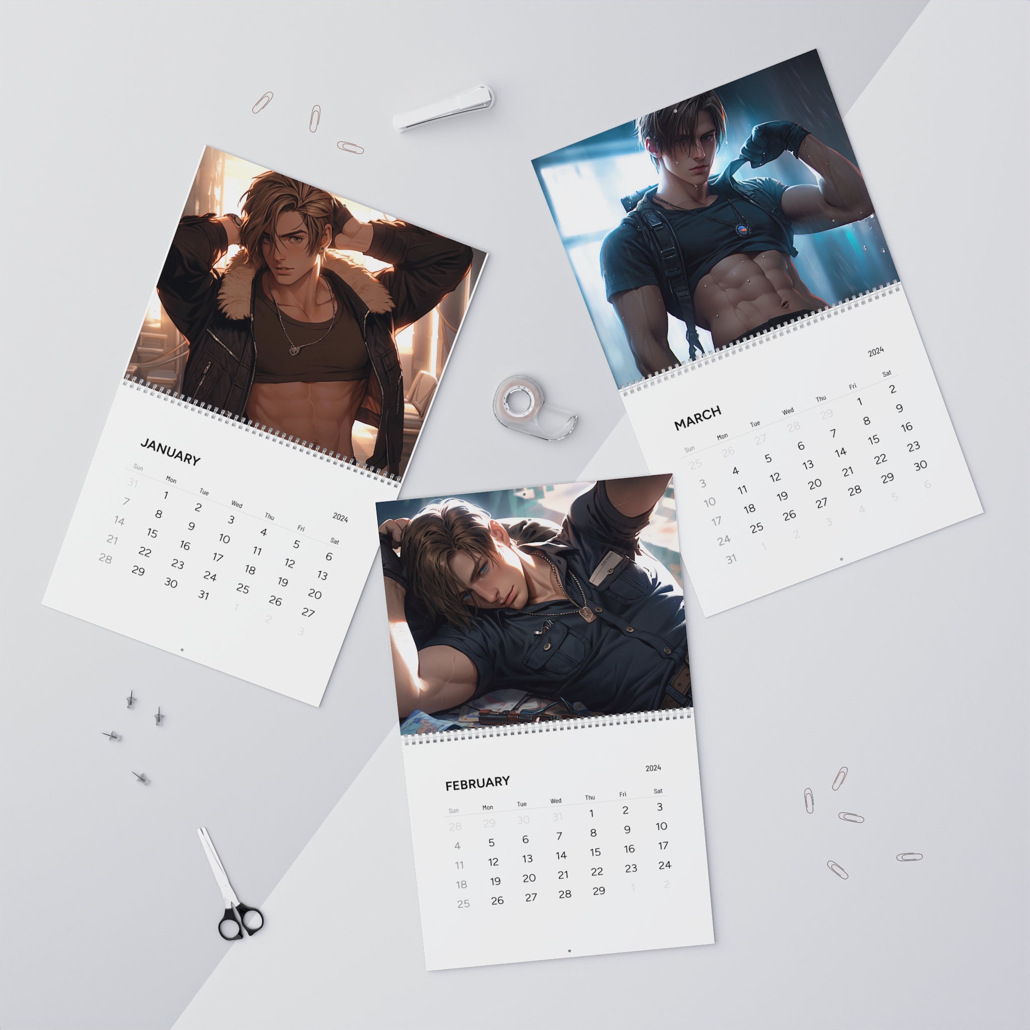 Leon S Kennedy Resident Evil Wall Calendar (2024) sold by Approximate ...