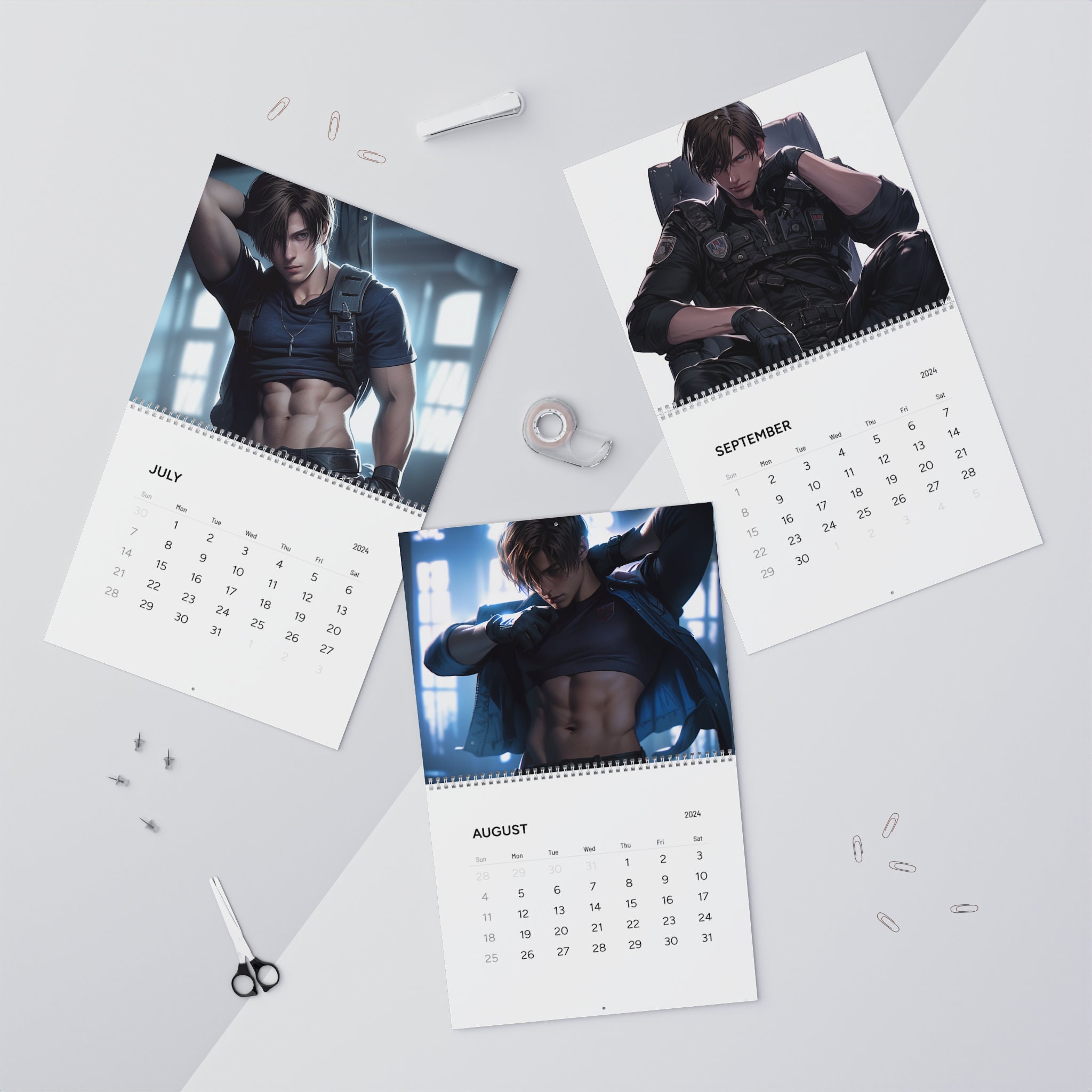 Leon S Kennedy Resident Evil Wall Calendar (2024) sold by Approximate ...