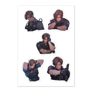 Leon S Kennedy Resident Evil Sticker Sheet - Etsy