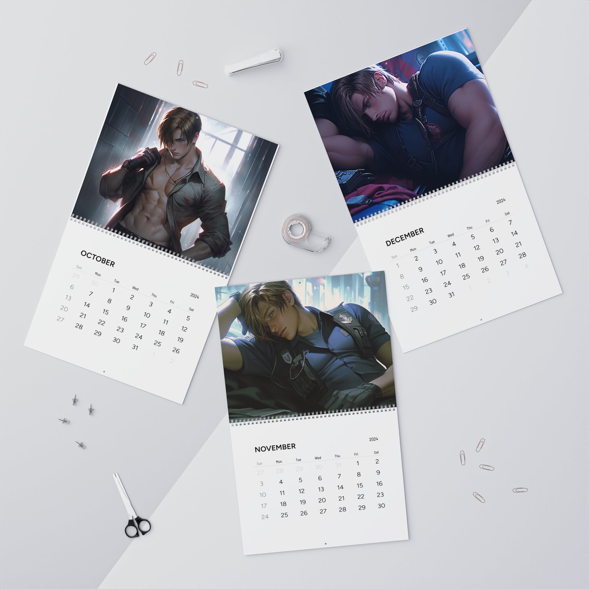 Leon S Kennedy Resident Evil Wall Calendar (2024) sold by Approximate ...