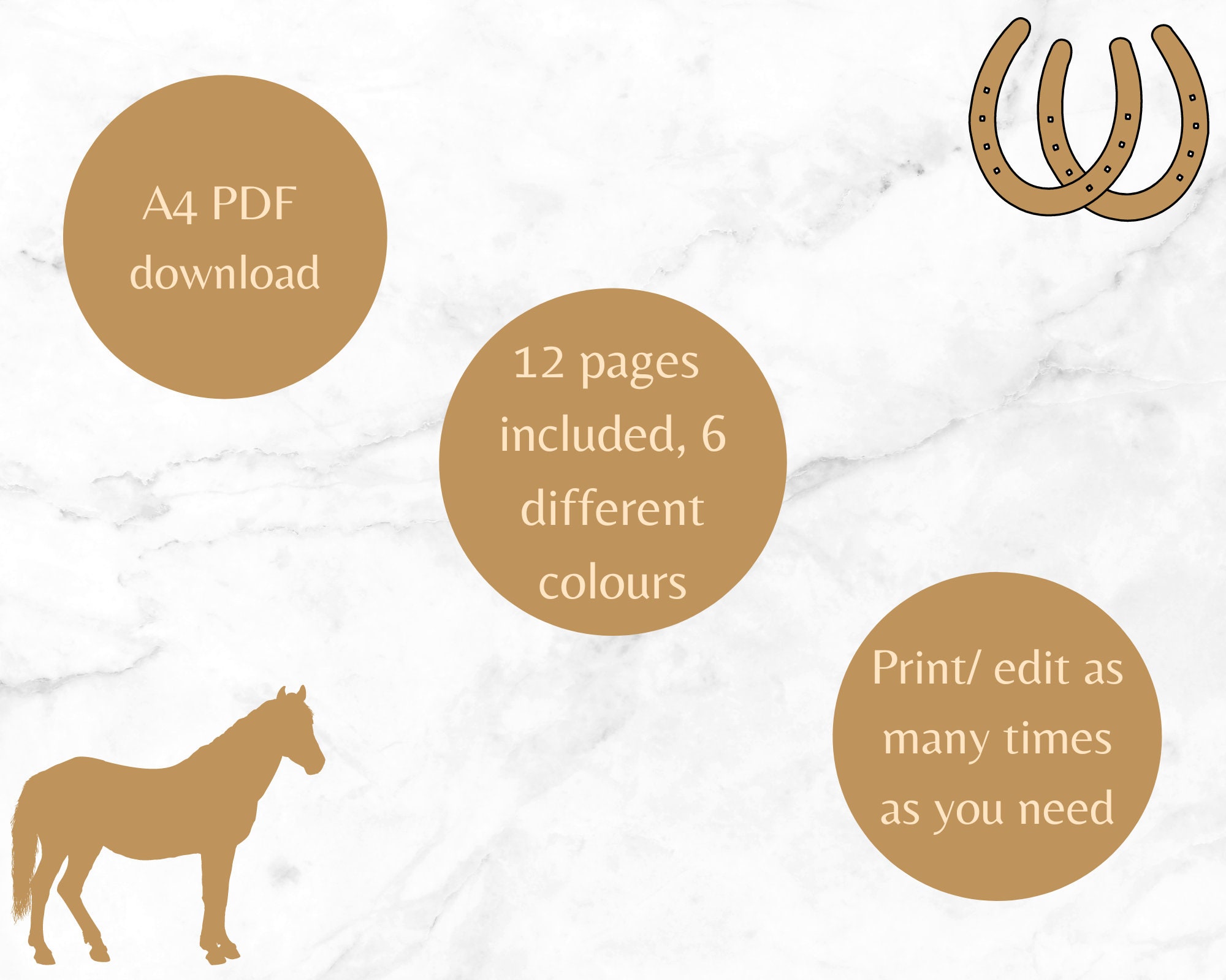 Horse Weight Tracker, A4 PDF Download Pony Log, Equine Growth Record ...