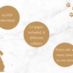 Dog Weight Tracker | A4 PDF Download Puppy Log | Pooch Growth Log | Pet ...