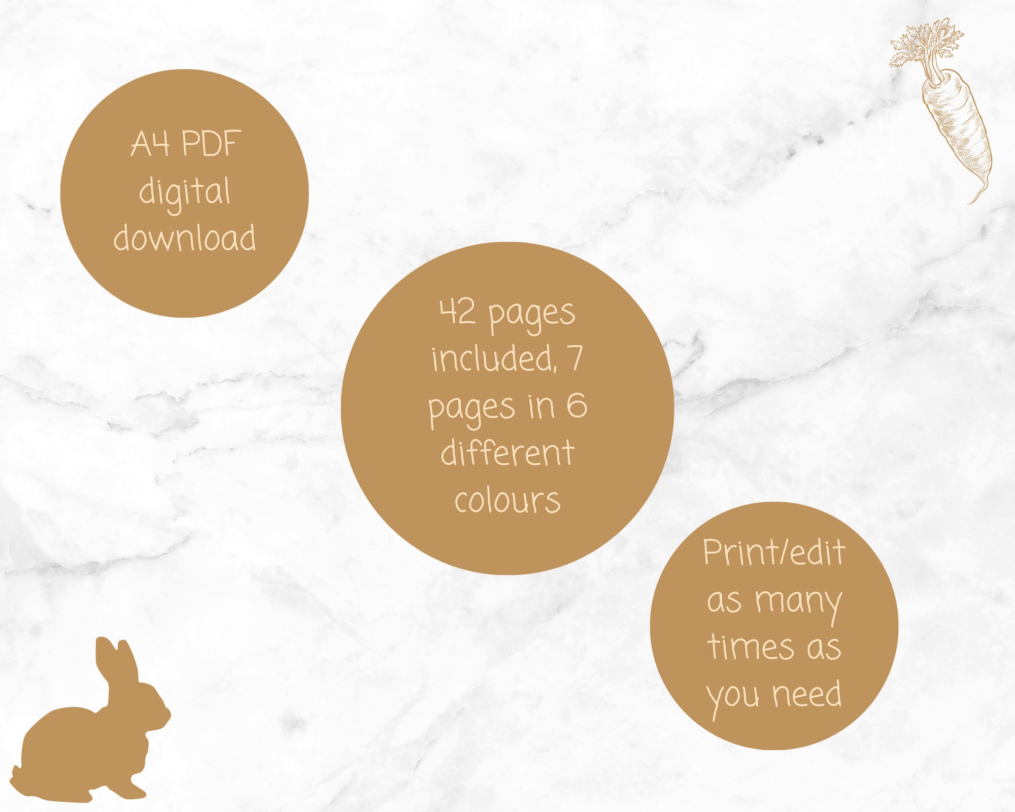 Pet Medication Tracker, Rabbit Pill Log, Colour Bundle, Bunny Daily ...