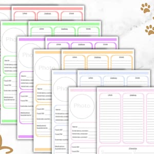 Cat Sitting | Information Sheet | Printable Feline Boarding Log ...