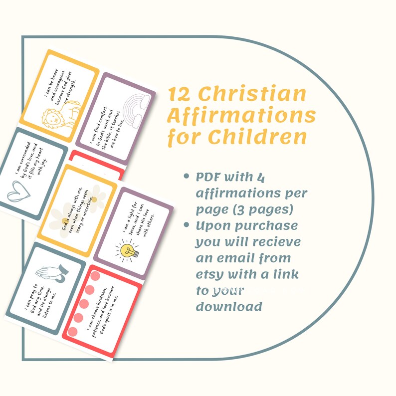 12 Christian Affirmations for Children, Encouraging Words, Faith ...