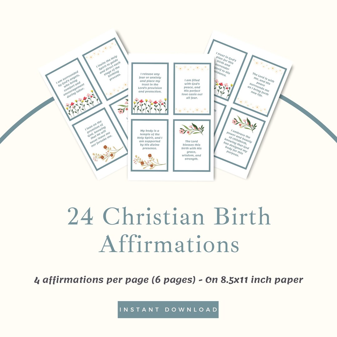 24 Christian Birth Affirmations, Empowering Labor, Encouraging Words ...