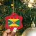 Grenada Ornament, Grenada Flag Christmas Ornament, Grenadian Ceramic ...