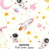 Watercolor Astronaut Space Digital Paper Pack, Boy Pattern, Nursery ...