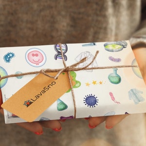 Science Wrapping Paper, Science Teacher Gift Wrap, Biology Christmas ...