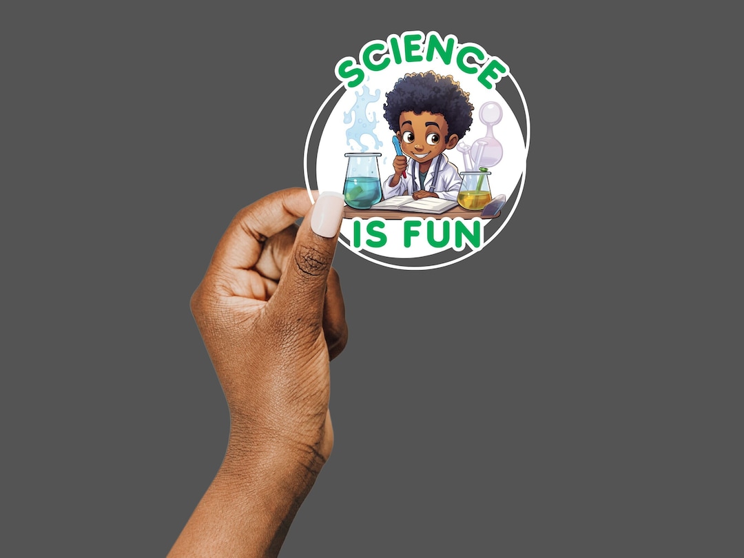 Black Boys in STEM Stickers, Math, Science, Robotics Sticker Sheets ...