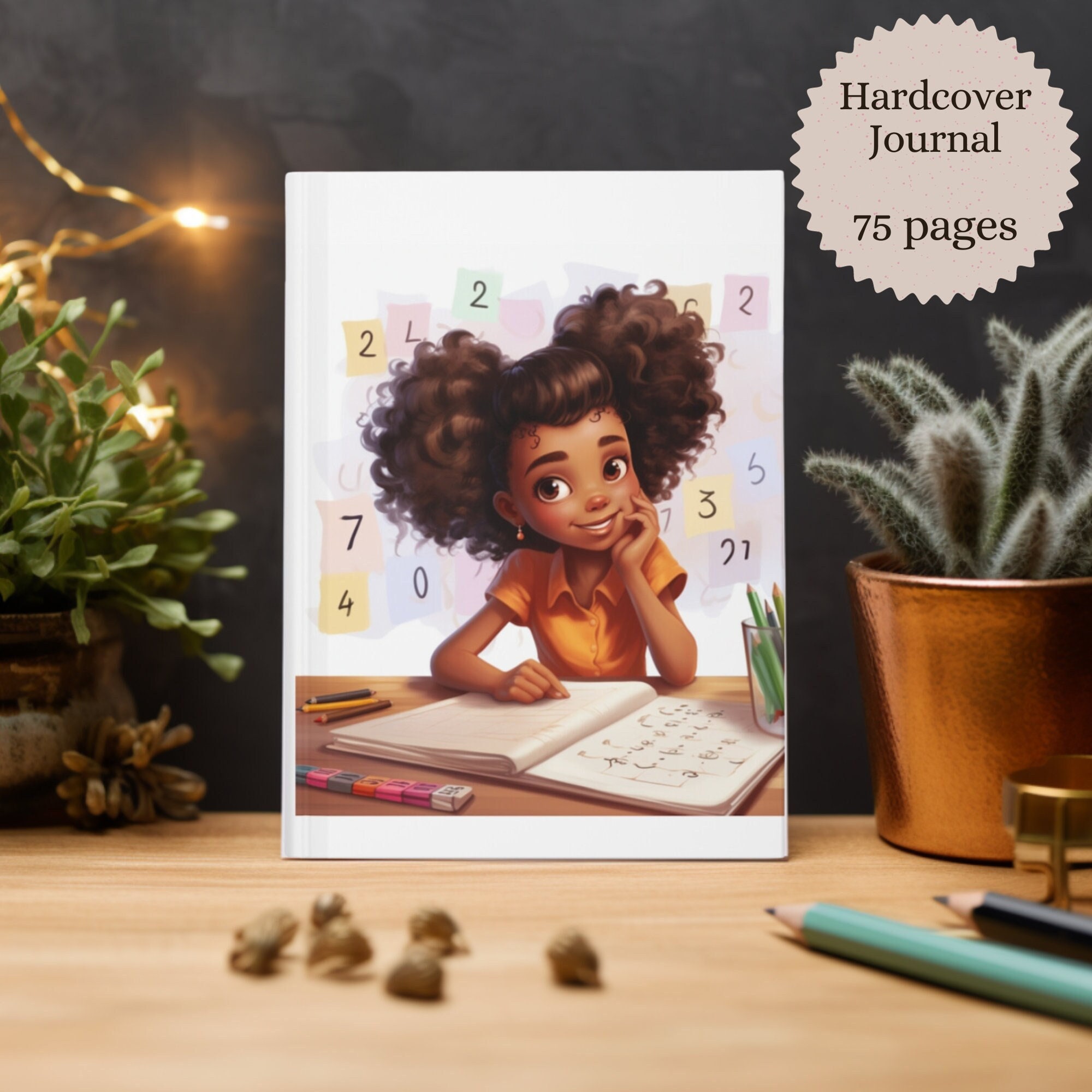 Black Girl Scientist Hardcover Journal, African American Girl Science ...