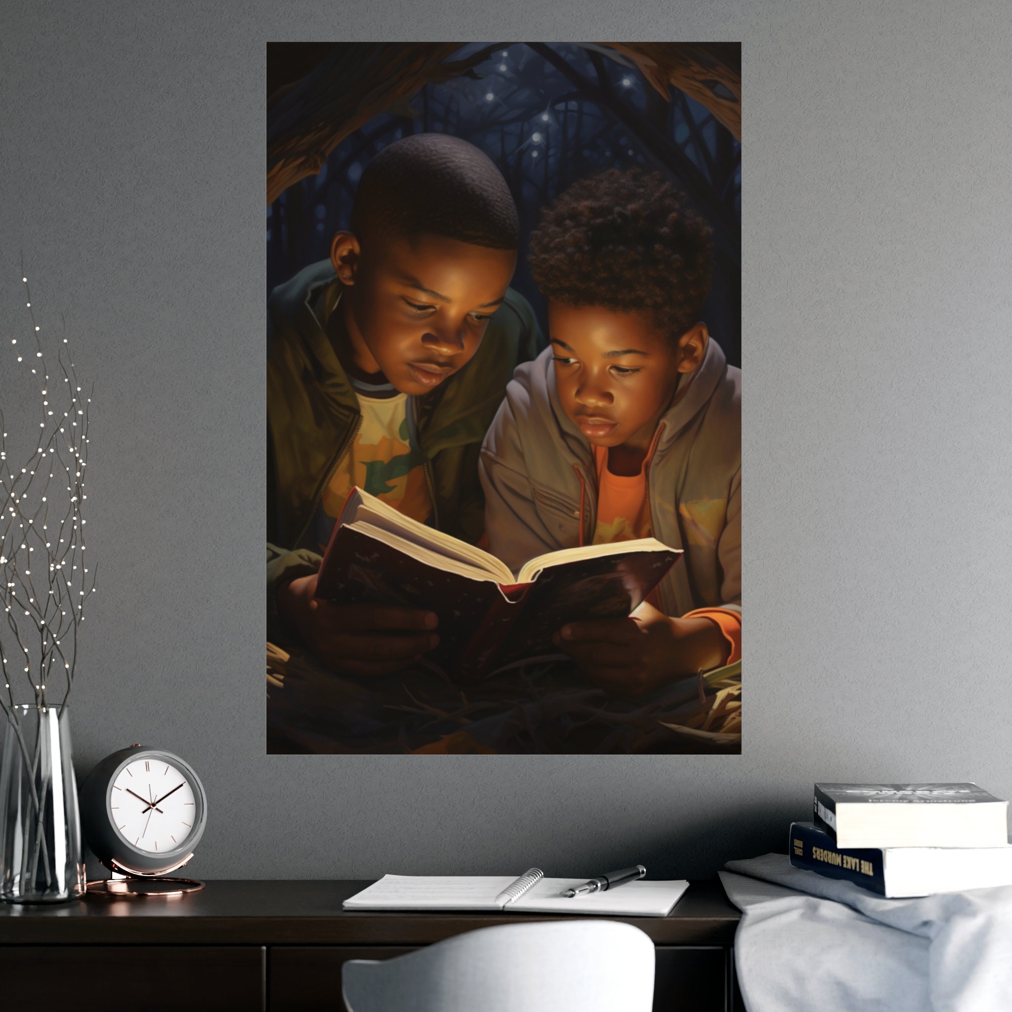 Black Boys Reading Poster Literacy Library Classroom Decor - Etsy