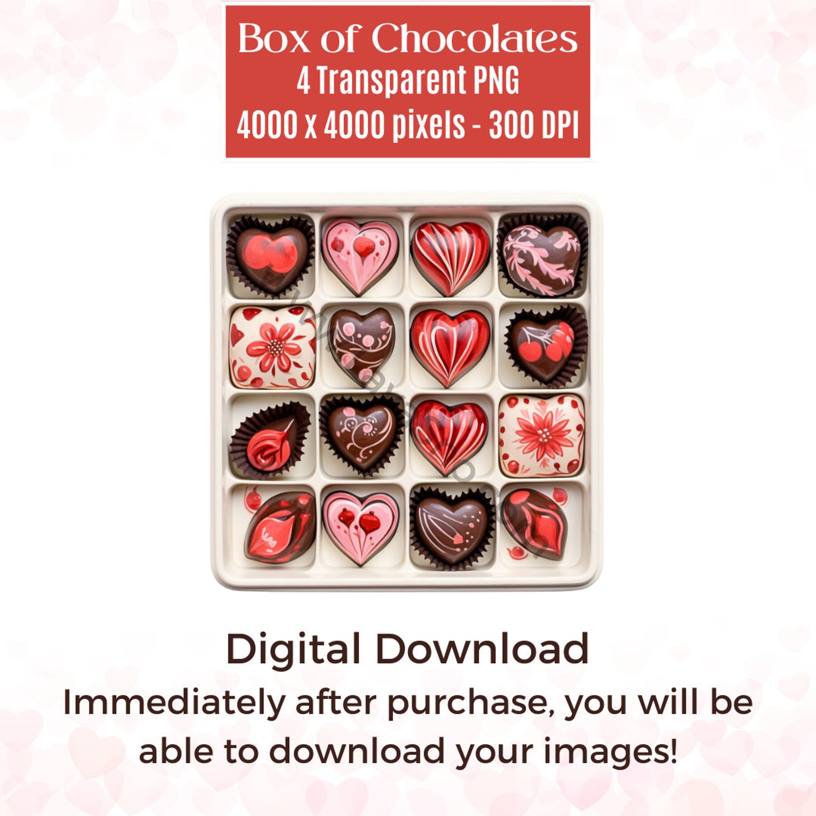 Valentines Day Chocolates PNG, Chocolate Box Clipart, Heart Shaped ...