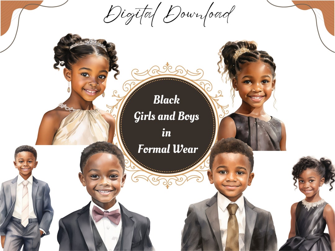 Black Kids PNG Clipart, Afro Girls Boys, African American Children ...