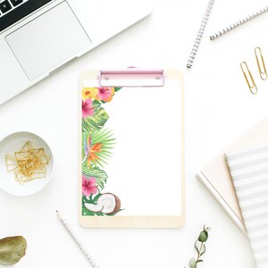 Hawaiian Stationery, Tropical Flowers Writing Paper, Colorful Floral ...