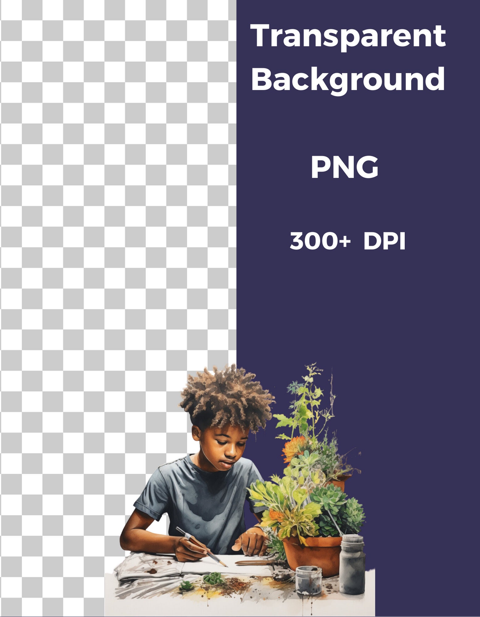 Black Boys in STEM, Science Clipart, African American Kids PNG ...