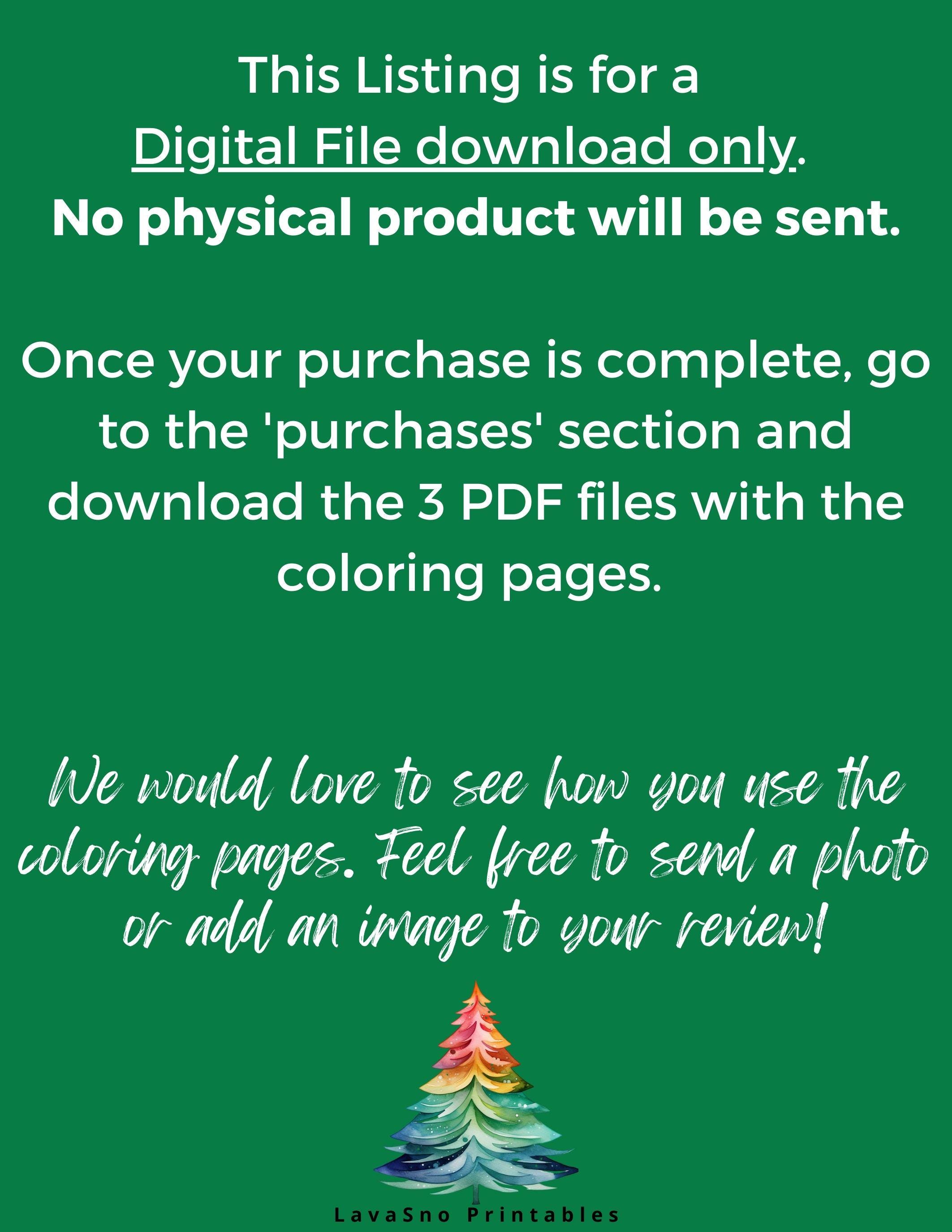 Christmas Reverse Coloring Pages, Holiday Backwards Coloring Book ...