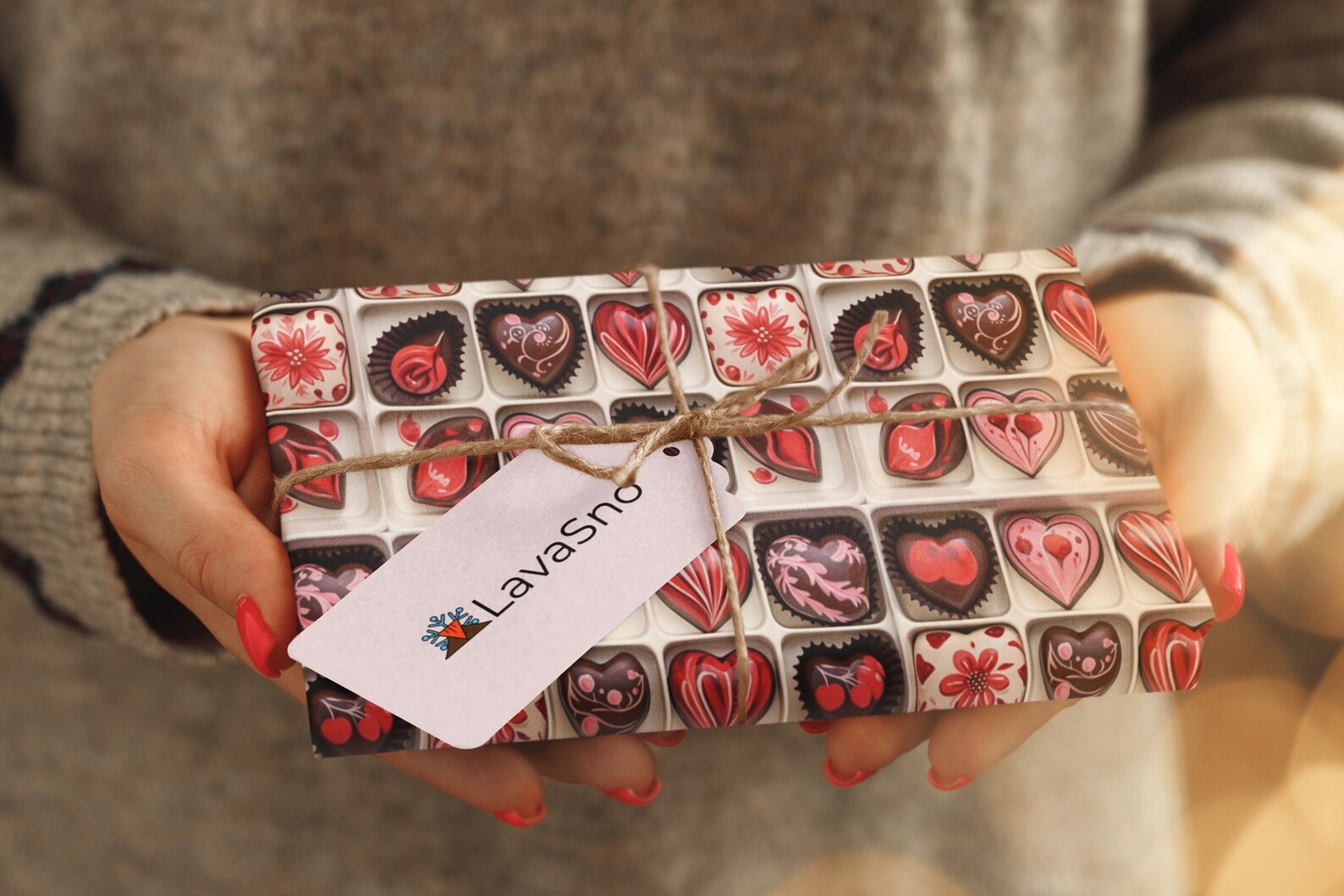 Box of Chocolates Gift Wrap, Chocolate Lover Wrapping Paper, Sweet ...