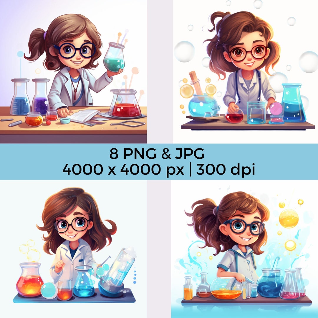 Girl Scientist Png, Chemistry Clipart, Science JPG, Girls in STEM ...