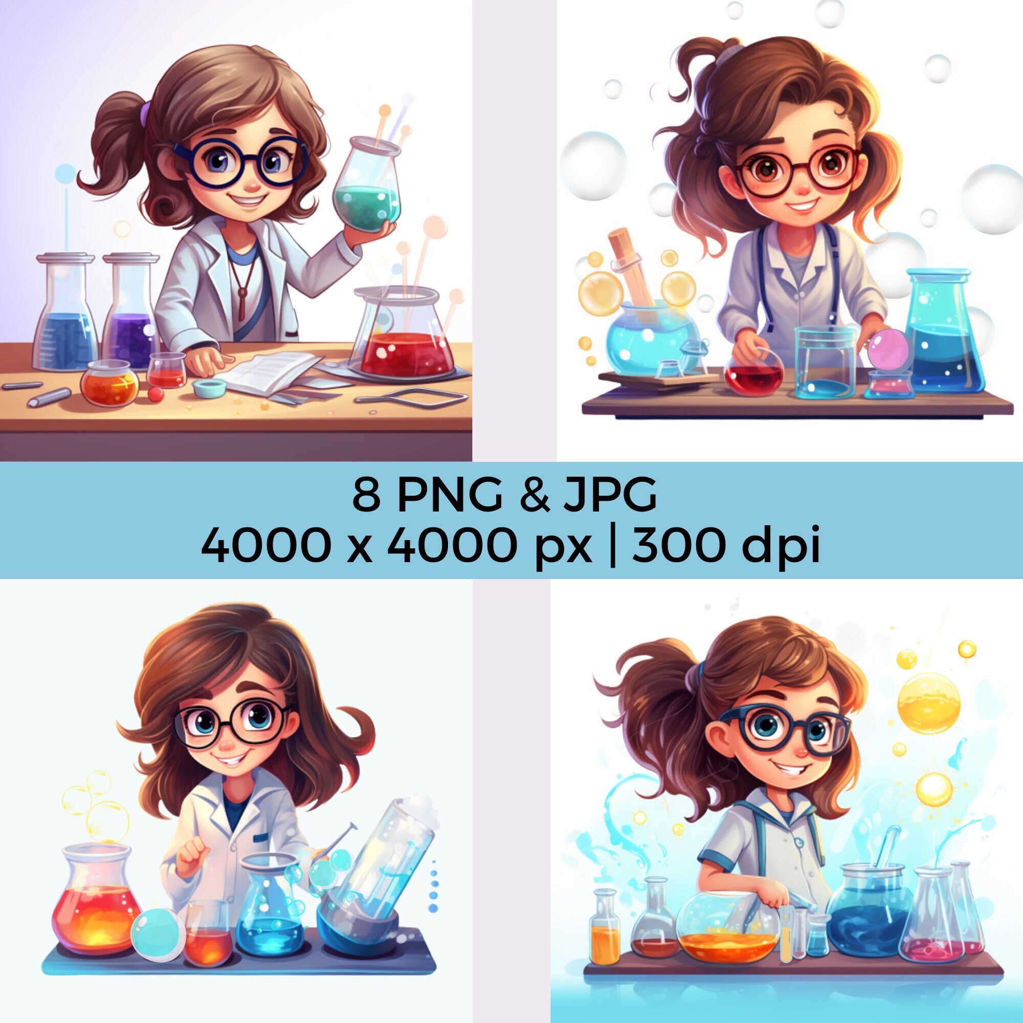 Girl Scientist Png, Chemistry Clipart, Science JPG, Girls in STEM ...