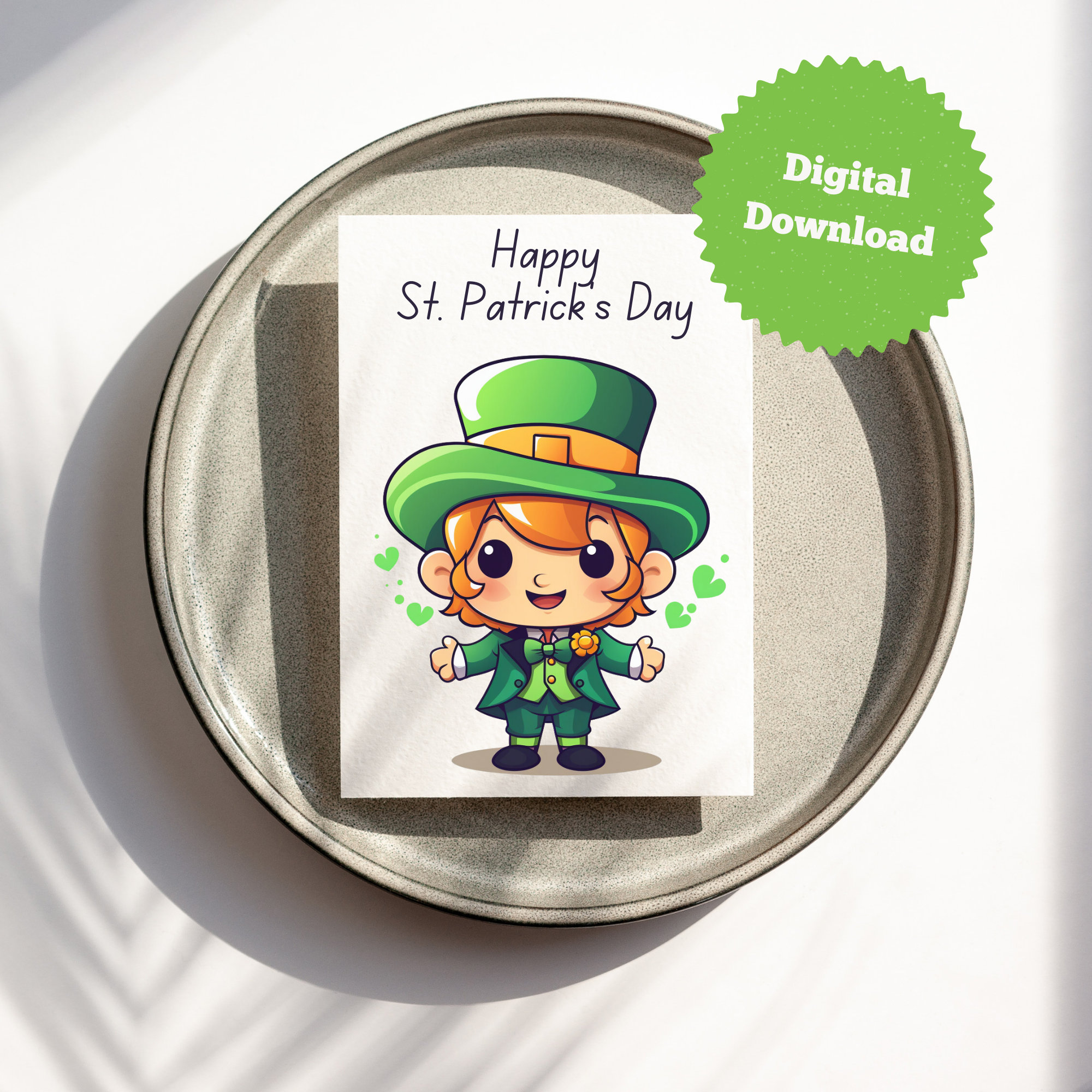 Cute Leprechaun Clipart, Kawaii Saint Patricks Day PNG, Digital ...